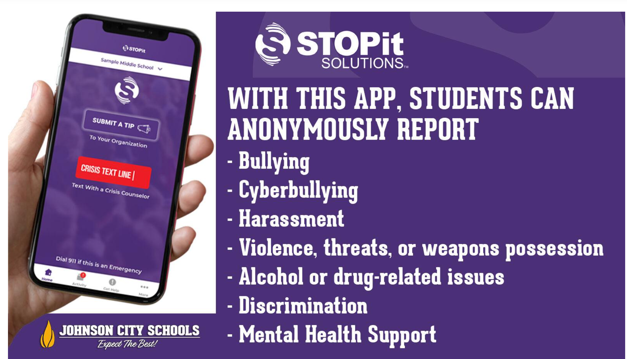 Johnson City Schools launches STOPit App to Empower and Protect ...